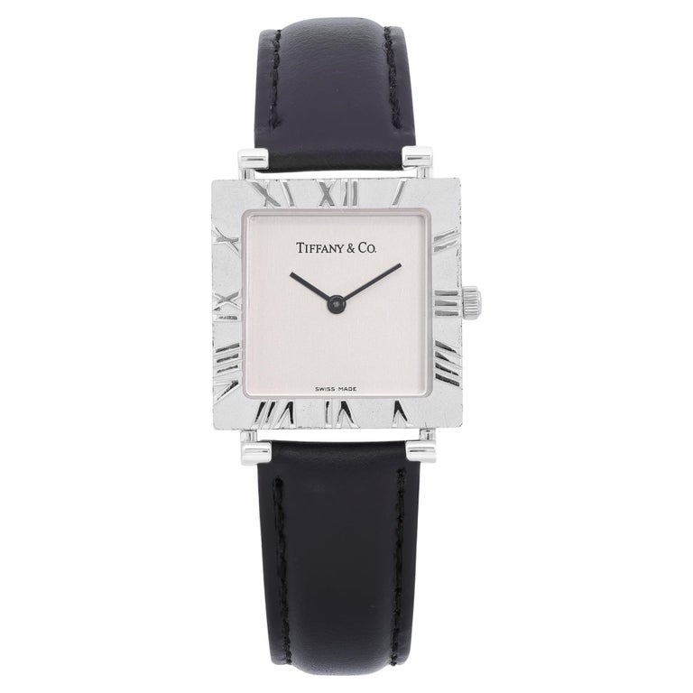 Tiffany and Co. Atlas Sterling Silver Silver Dial Quartz Ladies Watch ...