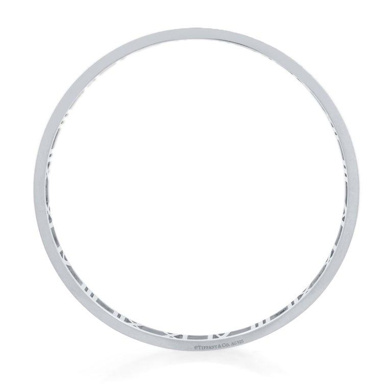Tiffany and Co. Atlas Collection Roman Numeral Bangle Sterling Silver ...