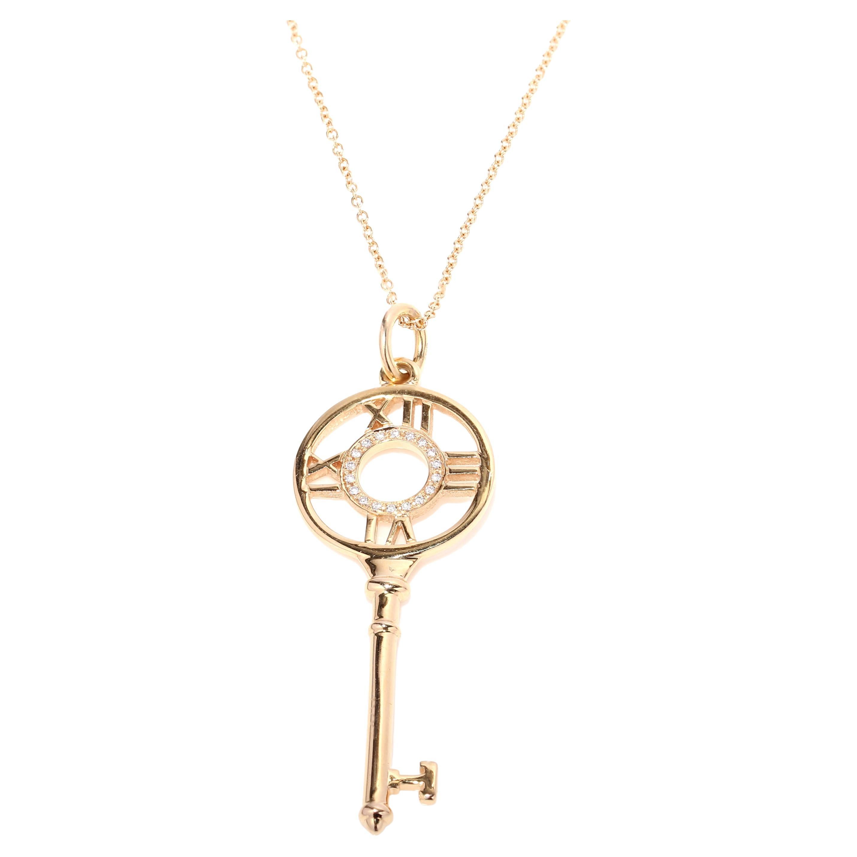 TIFFANY and CO. White Gold and Diamond Atlas Pendant at 1stDibs