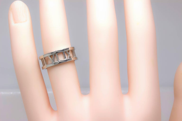 Tiffany and Co. Atlas Open Band Ring in 18 Karat White Gold at 1stDibs ...