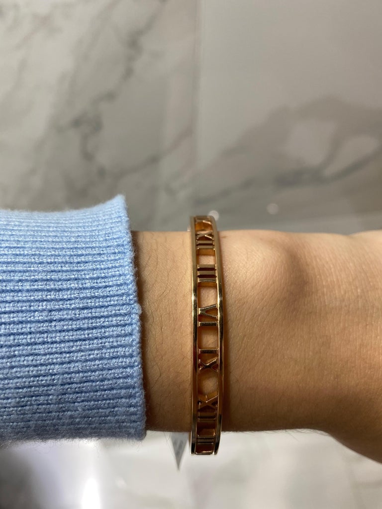 Tiffany and Co. Atlas Open Bangle, 18kt Rose Gold at 1stDibs