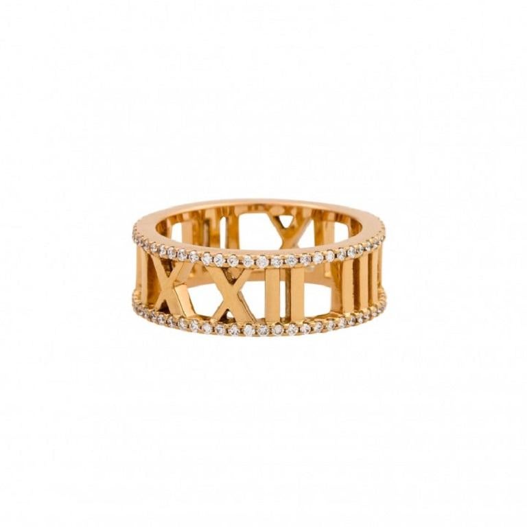 Tiffany and Co. 'Atlas' Ring with Brilliants For Sale at 1stDibs