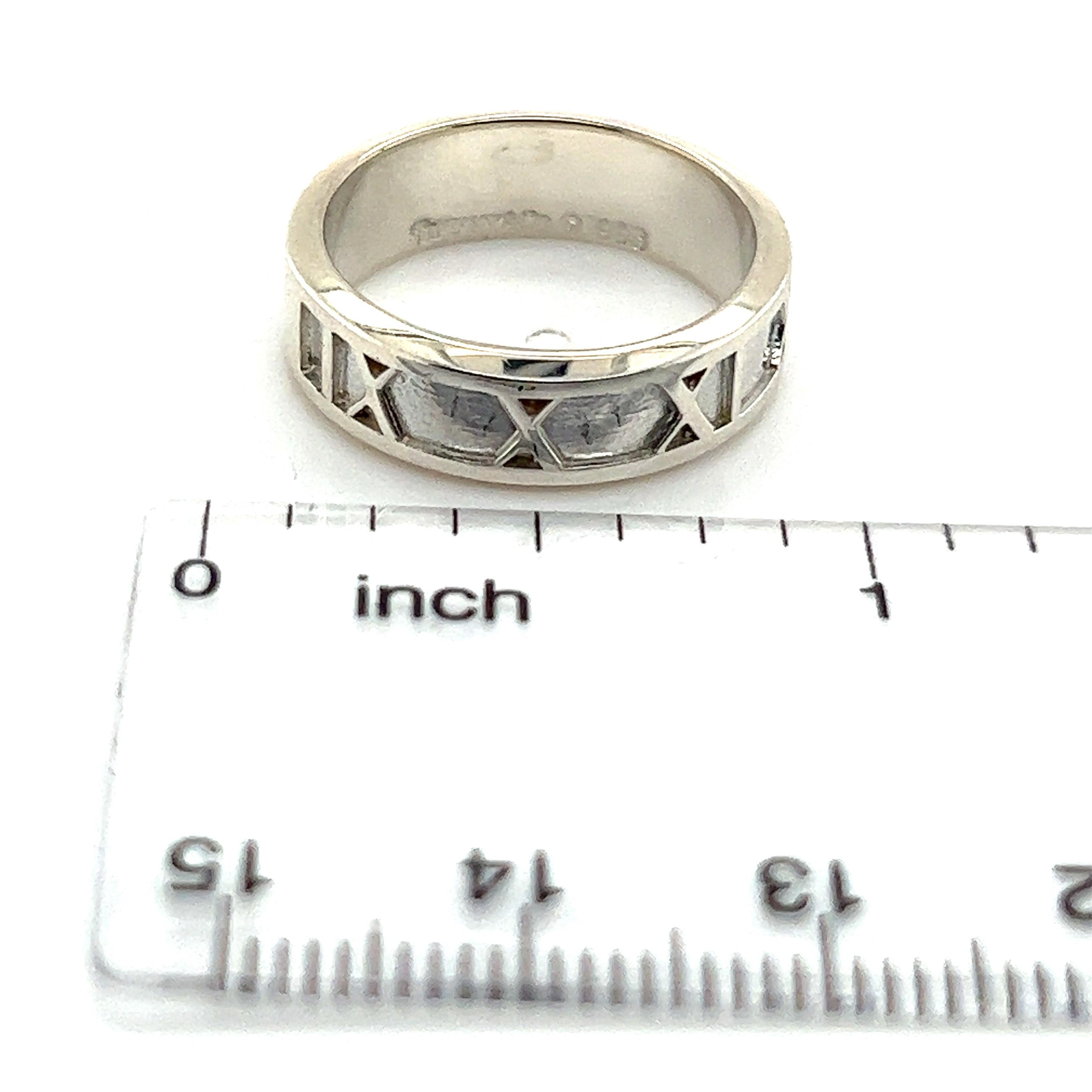 Tiffany and Co. Authentic Estate Atlas Ring Sterling Silver For Sale at ...