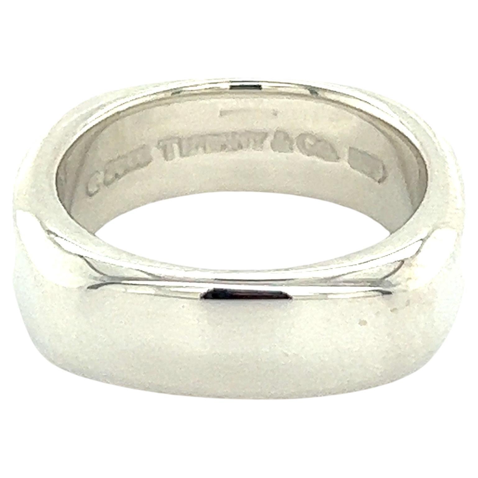 Tiffany and Co Authentic Estate Mens Engraveable Signet Ring Size 6.25 ...
