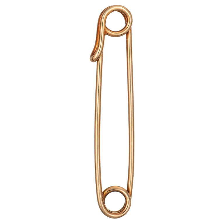 Tiffany and Co. Baby Pin 1960s 14 Karat Yellow Gold Diaper Brooch ...