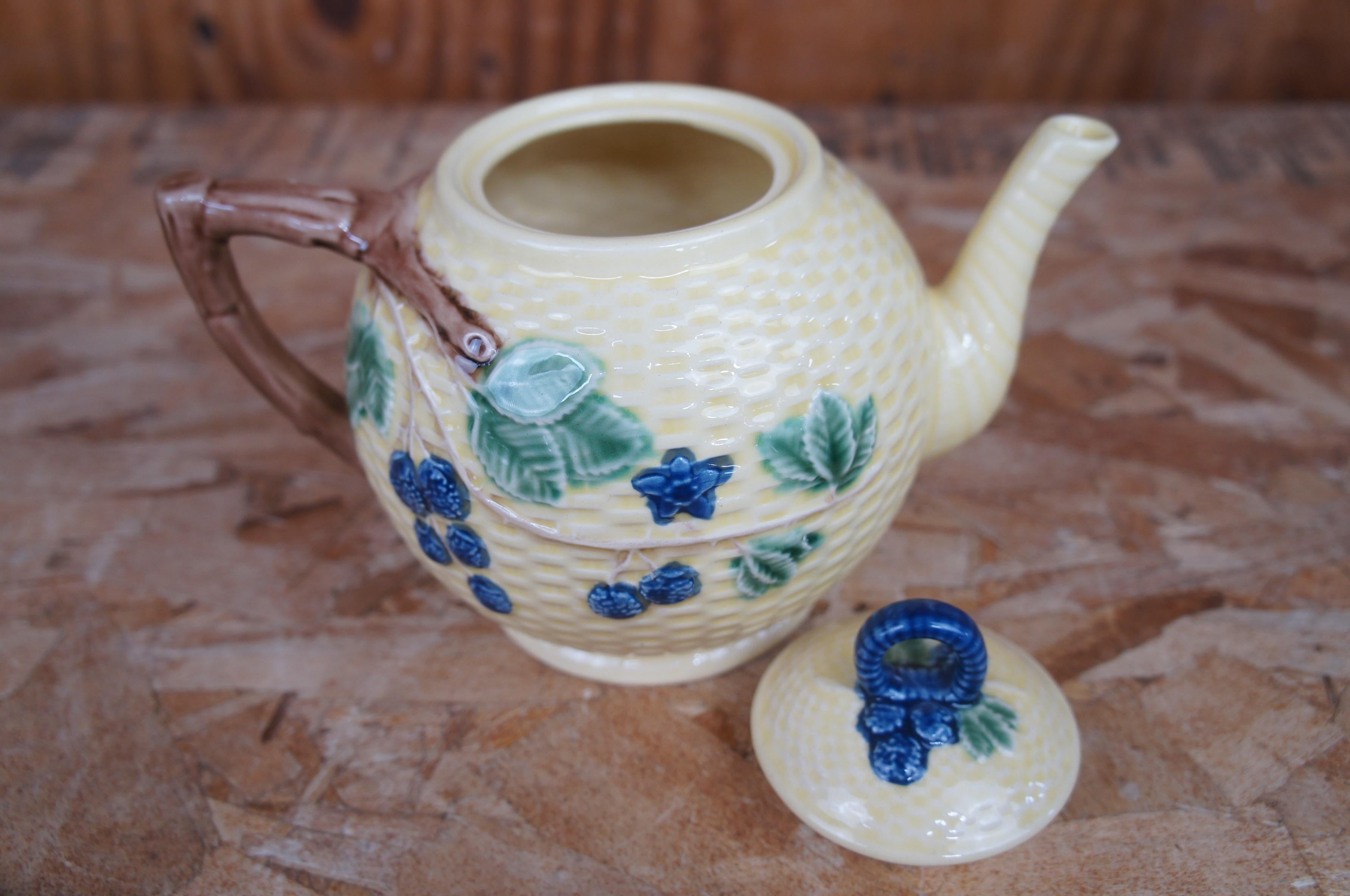 Tiffany and Co Blackberries Basketweave Tea Coffee Pitcher Cream Sugar ...
