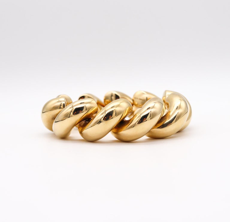 Tiffany and Co. Bold Bracelet with San Marcos Links in 14 Karat Yellow ...