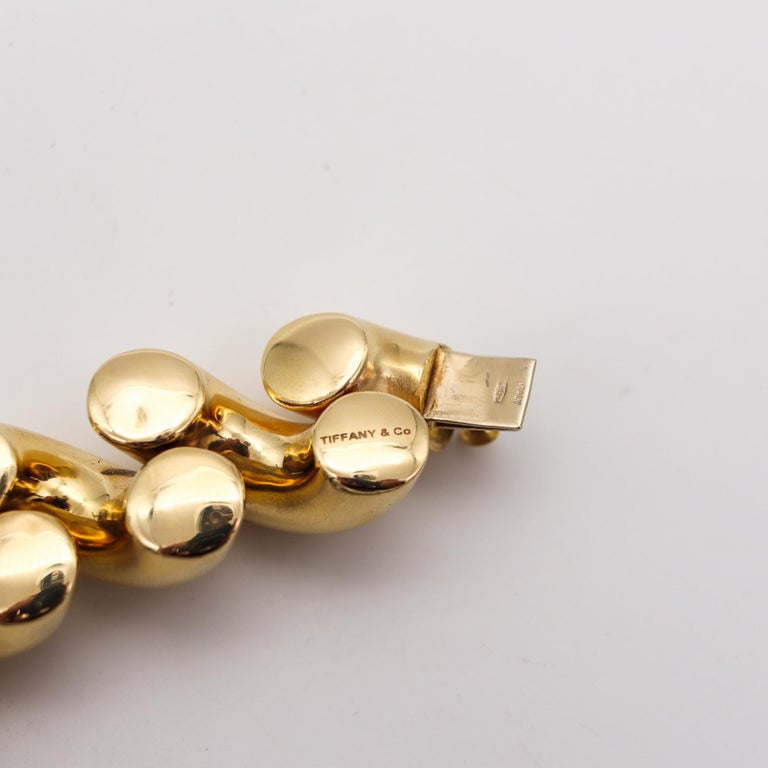 Tiffany and Co. Bold Bracelet with San Marcos Links in 14 Karat Yellow ...