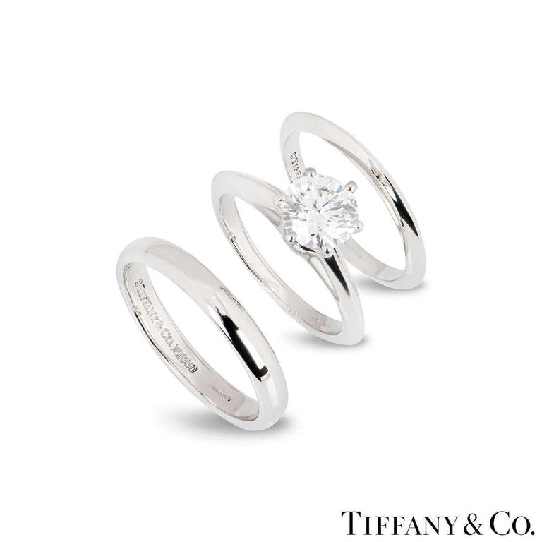 Tiffany and Co. Bridal Suite with Diamond Solitaire Ring and Wedding ...