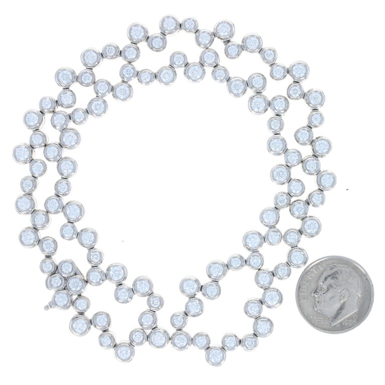 Tiffany and Co. Bubbles Diamond Necklace Platinum, 950 Round Cut 8 ...