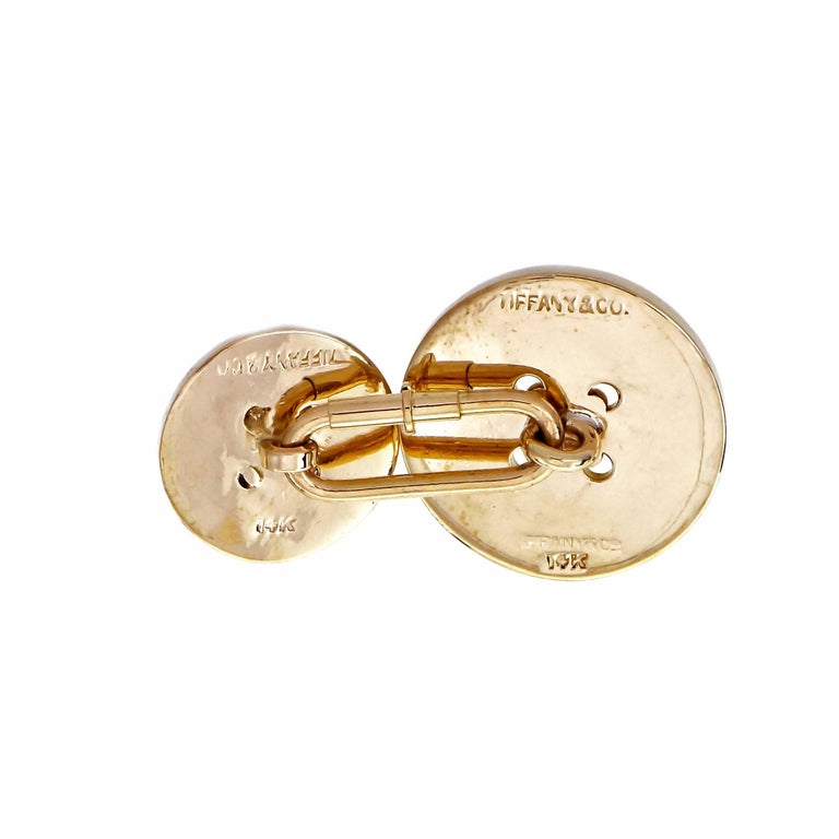 Tiffany and Co. Button Style Gold Double-Sided Cufflinks at 1stDibs ...