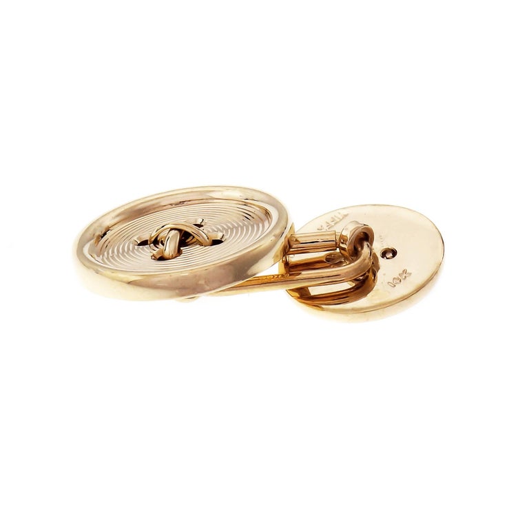 Tiffany and Co. Button Style Gold Double-Sided Cufflinks at 1stDibs ...