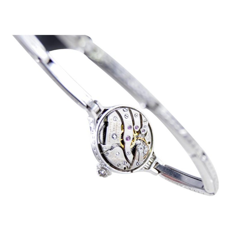 Tiffany and Co. by C. H. Meylan Platinum and Diamomd Art Deco Ladies ...