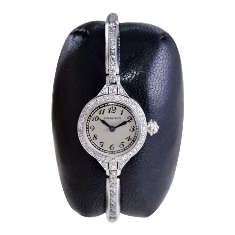 Tiffany and Co. by C. H. Meylan Platinum and Diamomd Art Deco Ladies ...