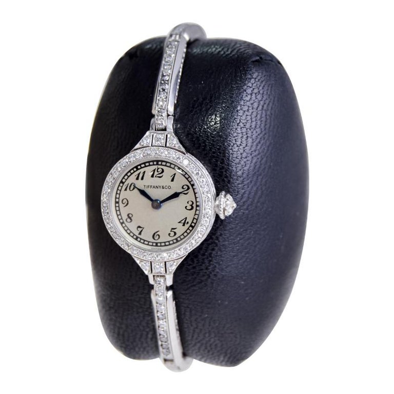 Tiffany and Co. by C. H. Meylan Platinum and Diamomd Art Deco Ladies ...