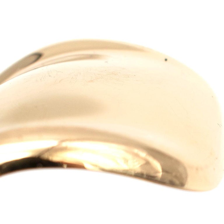 Tiffany and Co by Elsa Peretti 18k Gold Medium Bone Cuff, Size Medium at 1stDibs