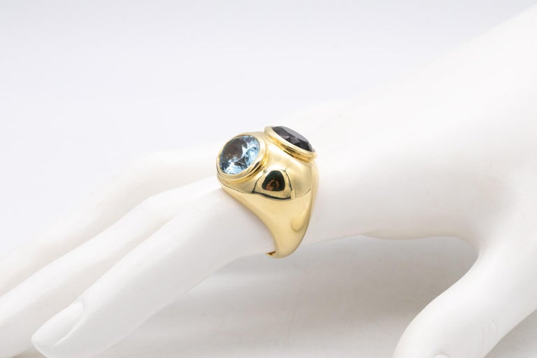Tiffany and Co by Paloma Picasso Doppio Ring in 18Kt with Aquamarine ...