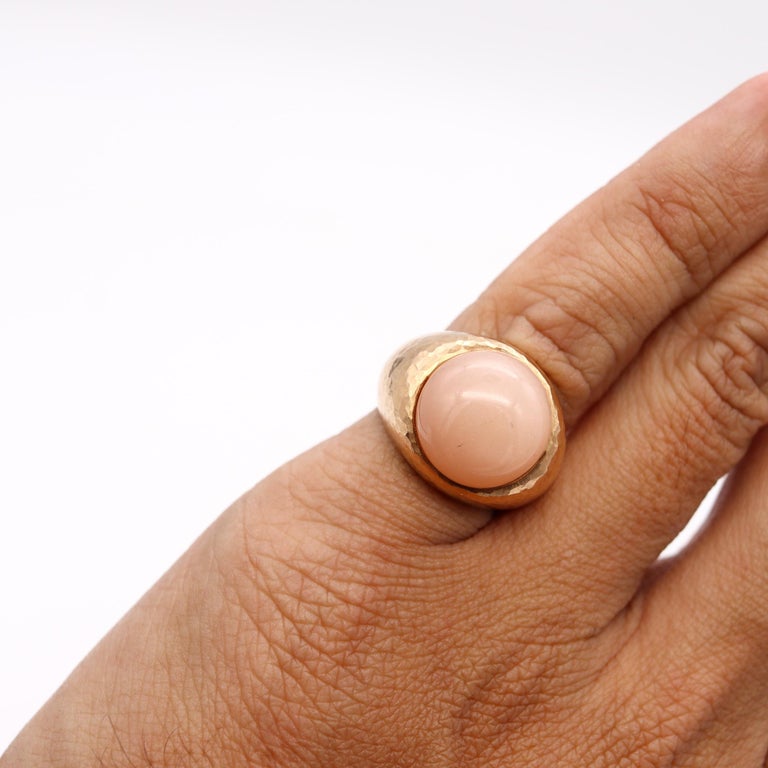 Tiffany Co by Paloma Picasso Hammered Cocktail Ring 18Kt Gold 11.28 Ct ...