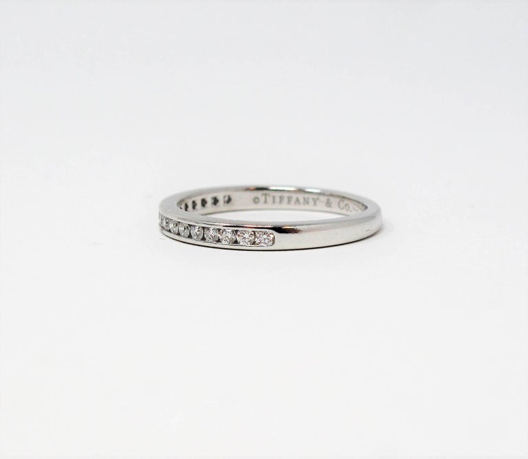 Tiffany and Co. Channel Set Semi Eternity Diamond Wedding Band Ring in ...