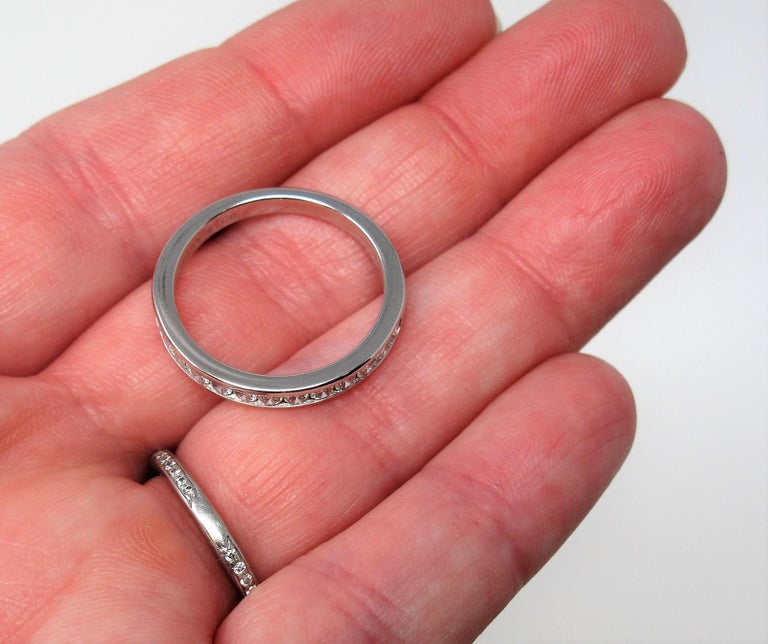 Tiffany and Co. Channel Set Semi Eternity Diamond Wedding Band Ring in ...