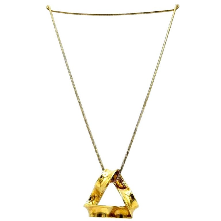 Tiffany and Co. Charles Perry Vintage Yellow Gold Abstract Pendant ...