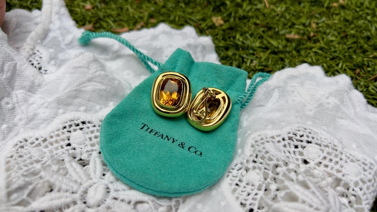 Tiffany and Co. Citrine Earrings Paloma Picasso Collection 18K Yellow ...