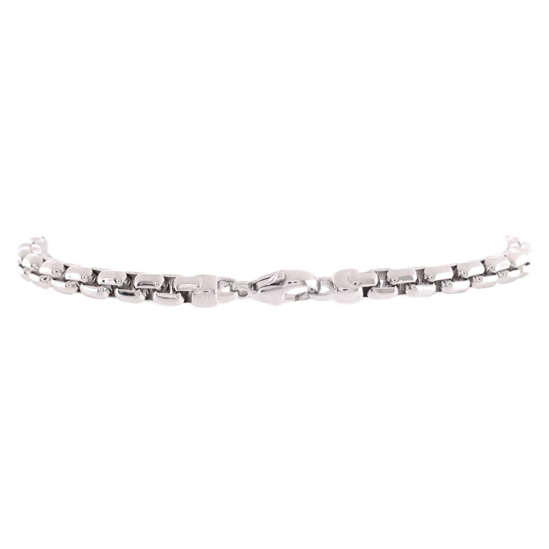 Tiffany and Co. Classic Box Chain Link Bracelet 18k White Gold For Sale ...