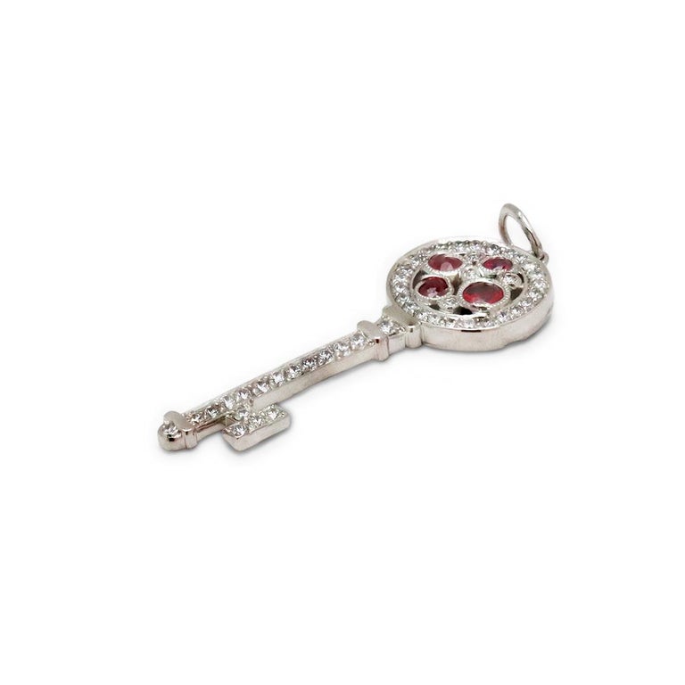 Tiffany and Co. 'Cobblestone' Diamond and Ruby Key Charm at 1stDibs ...