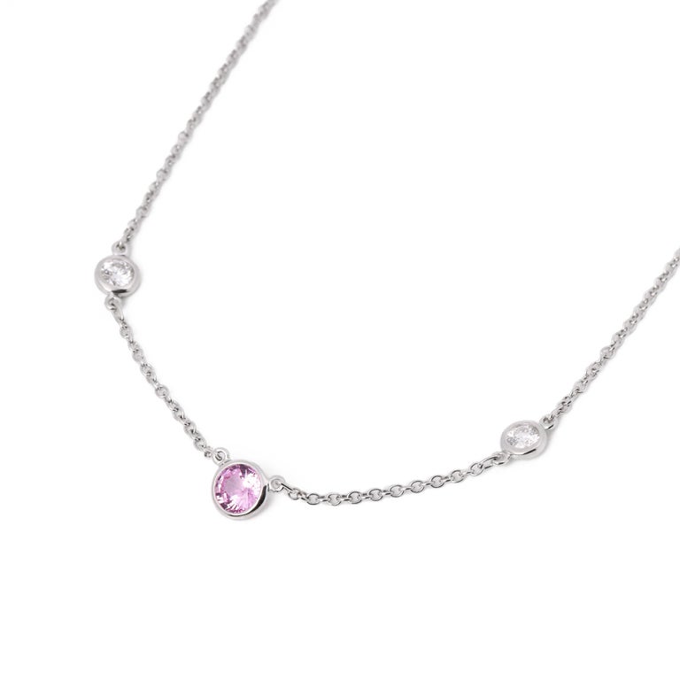 Tiffany and Co. Colours by the Yard Pink Sapphire and Diamond Necklace ...