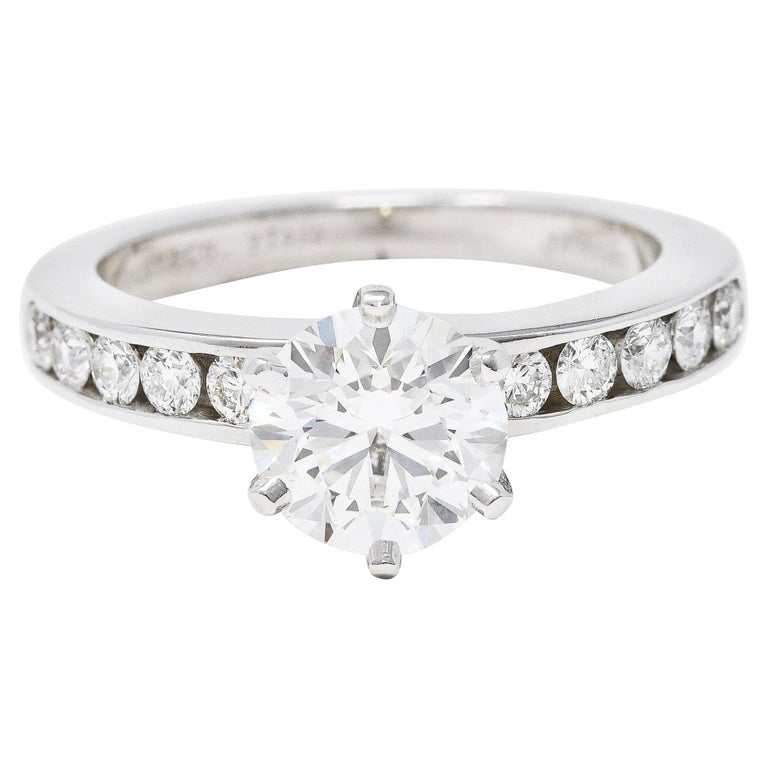 Tiffany and Co. Contemporary 1.56 Carats Diamond Platinum Engagement ...