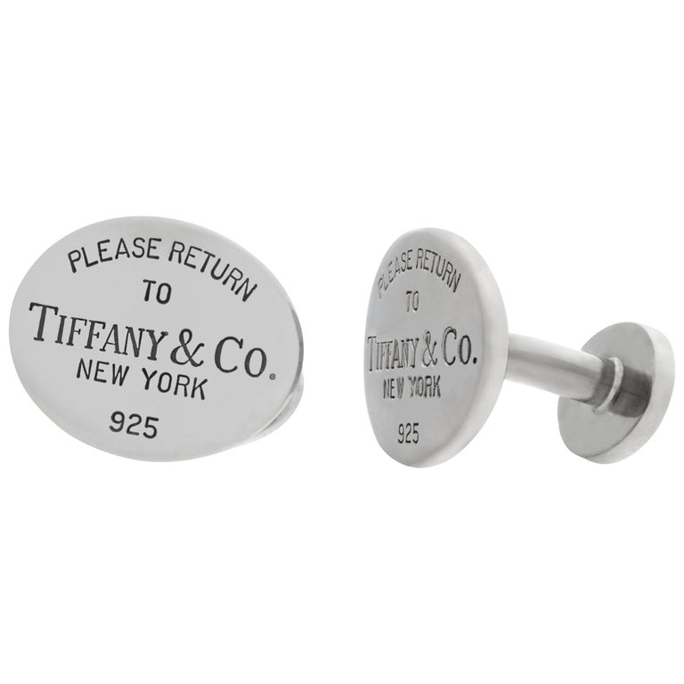 Tiffany and Co. Cufflinks in Sterling Silver For Sale at 1stDibs