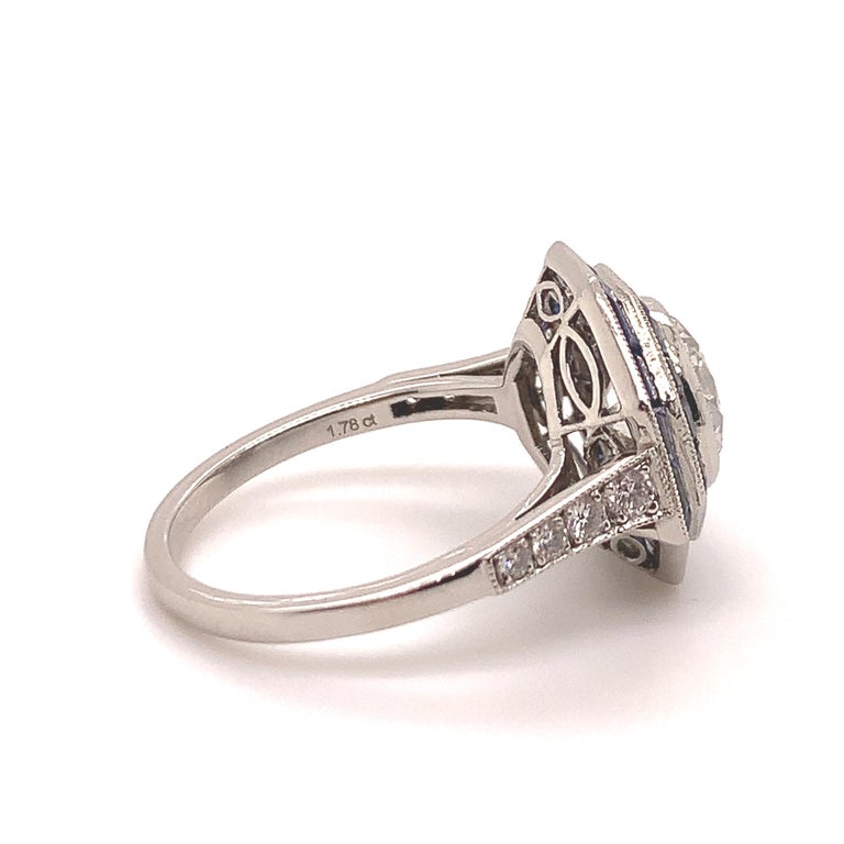 Tiffany and Co. Deco Revival Sapphire Diamond Octagonal Ring at 1stDibs ...