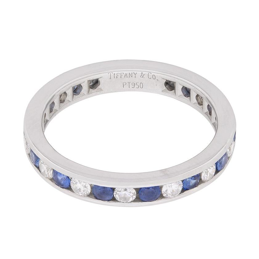 Tiffany and Co. Diamond and Sapphire Eternity Ring at 1stDibs