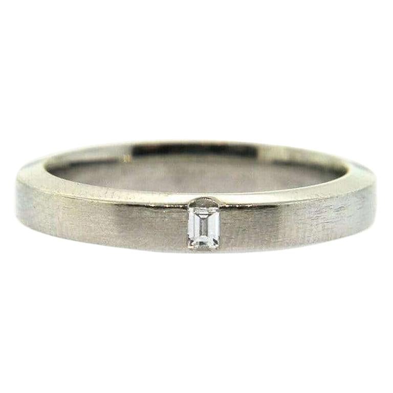 Tiffany and Co. Diamond Band Ring in Platinum For Sale at 1stDibs