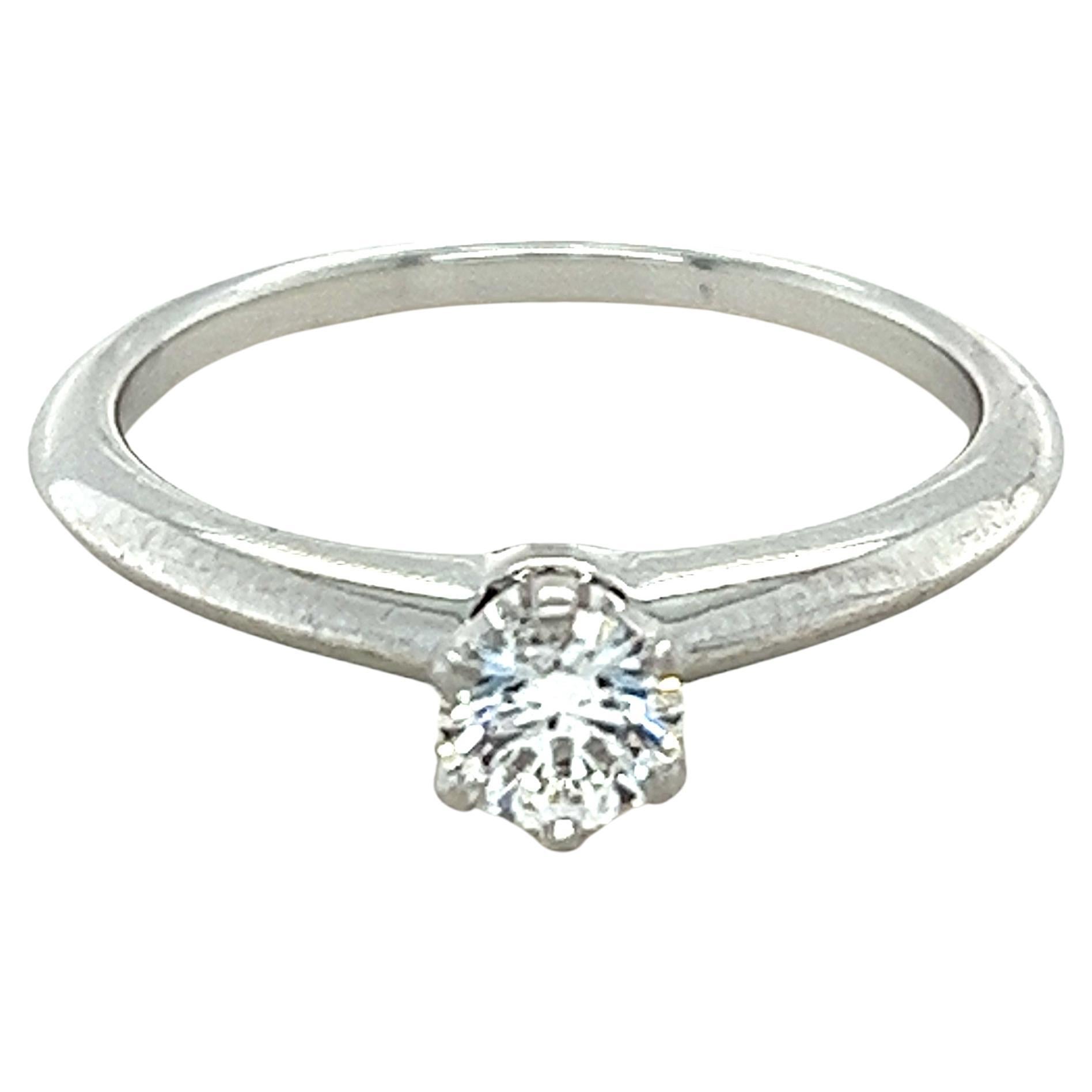 Tiffany and Co Diamond Engagement Ring 0.32ct For Sale at 1stDibs