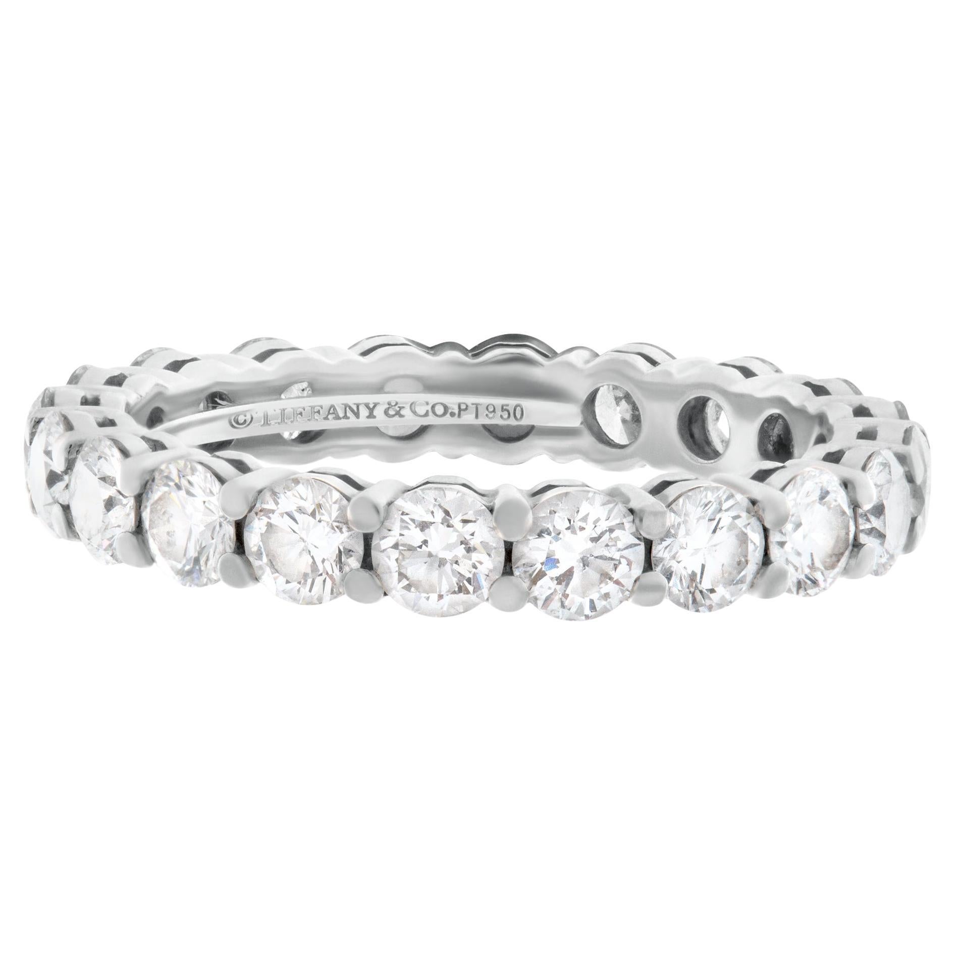 Tiffany and Co. Diamond Eternity Band and Ring Platinum Ring with 1.80 ...