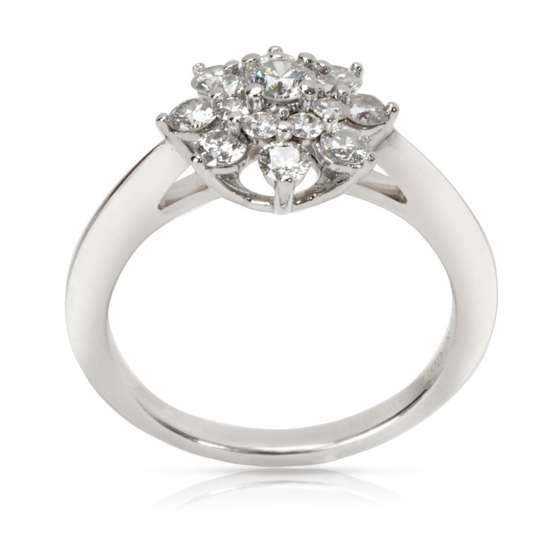Tiffany and Co. Diamond Flower Ring in Platinum 0.60 Carat at 1stDibs
