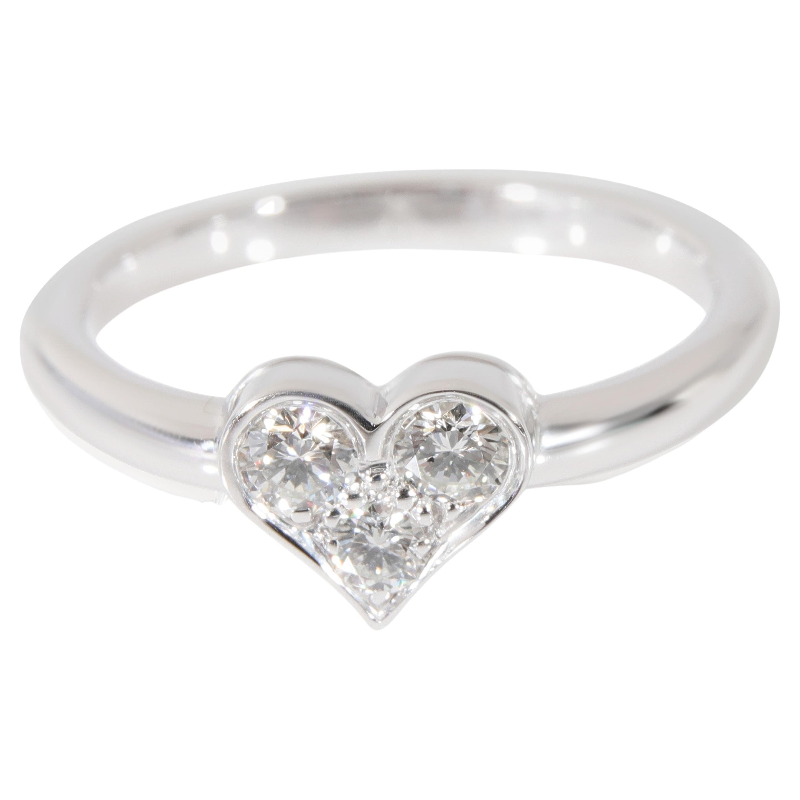 Tiffany and Co. Diamond Pave Platinum Heart Ring at 1stDibs | tiffany ...