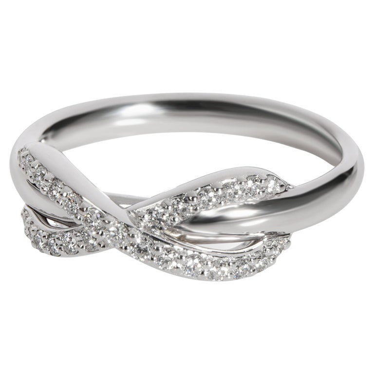 Tiffany and Co. Diamond Infinity Ring in 18K White Gold 0.13 CTW For ...