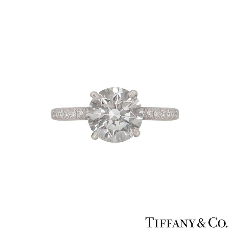 Tiffany and Co. Diamond Novo Engagement Ring 1.72 Carat Triple ...