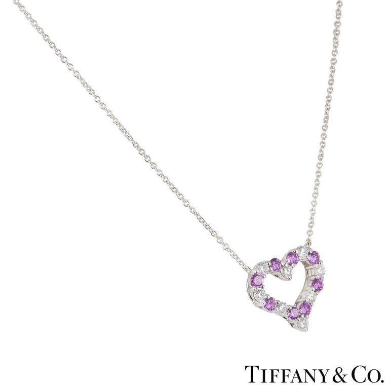 Pink Heart Tiffany Necklace