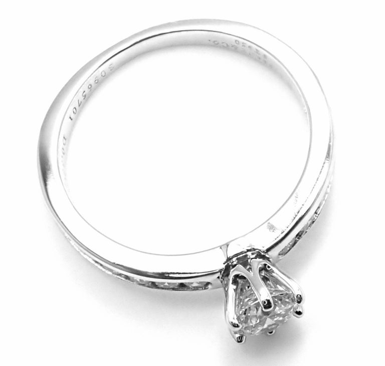 Tiffany and Co. Diamond Platinum Engagement Ring at 1stDibs