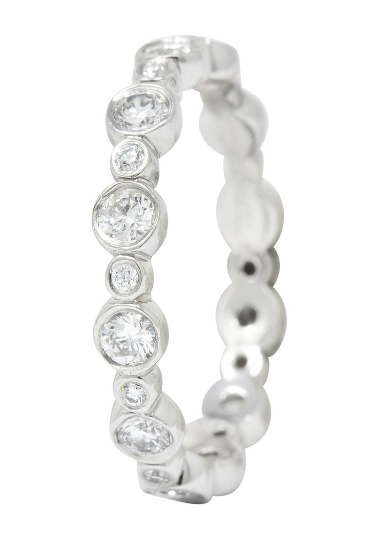 Tiffany and Co. Diamond Platinum Tiffany Jazz Band Stacking Ring at ...