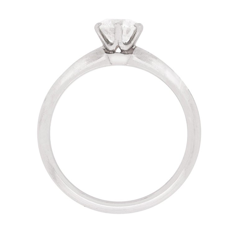 Tiffany and Co. Diamond Solitaire Engagement Ring For Sale at 1stdibs