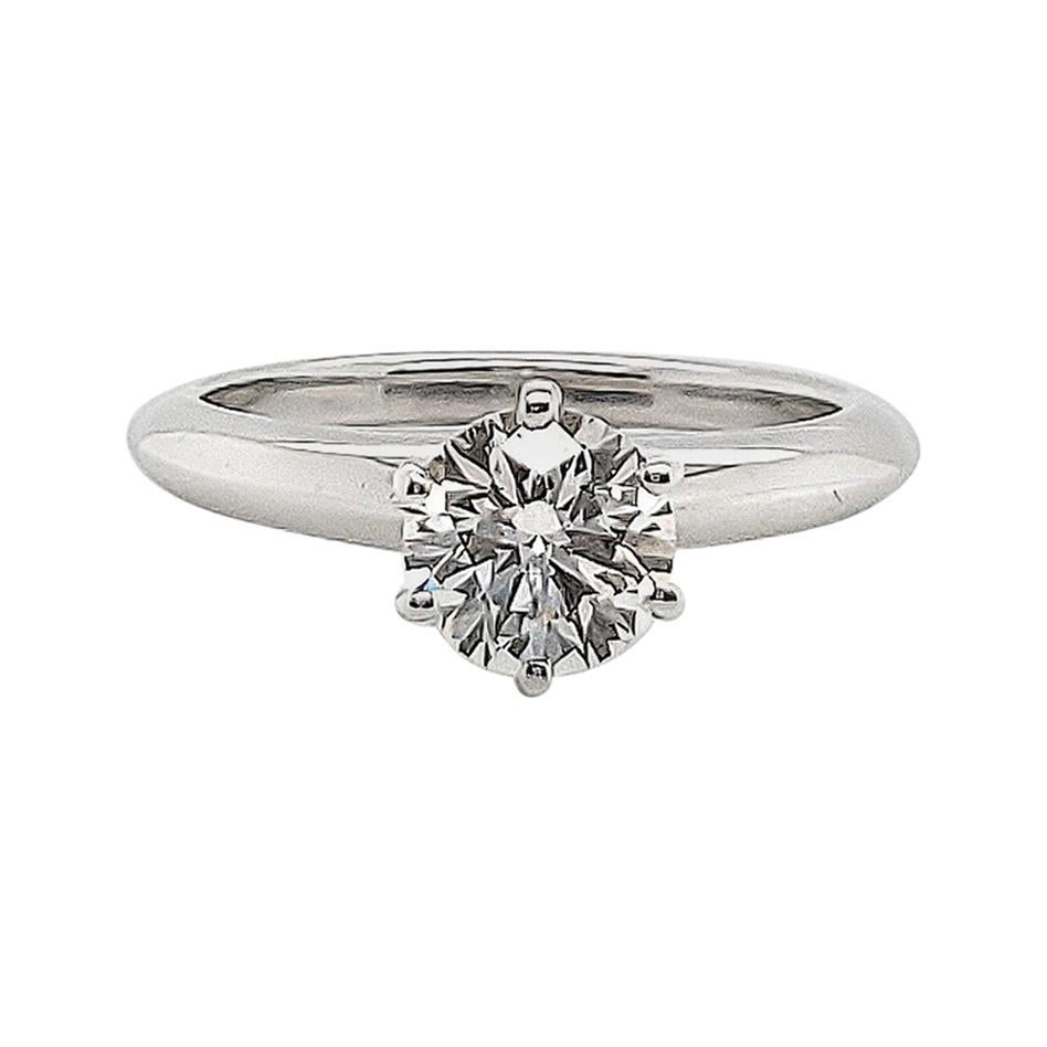 Tiffany and Co. Diamond Solitaire Engagement Ring at 1stDibs
