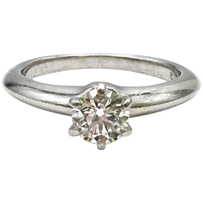 Tiffany and Co. Diamond Solitaire Engagement Ring at 1stDibs | tiffany ...