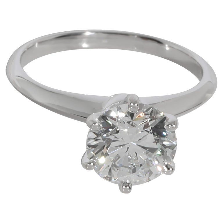Tiffany and Co. Diamant- Solitär-Verlobungsring aus Platin D IF 1,38 ...