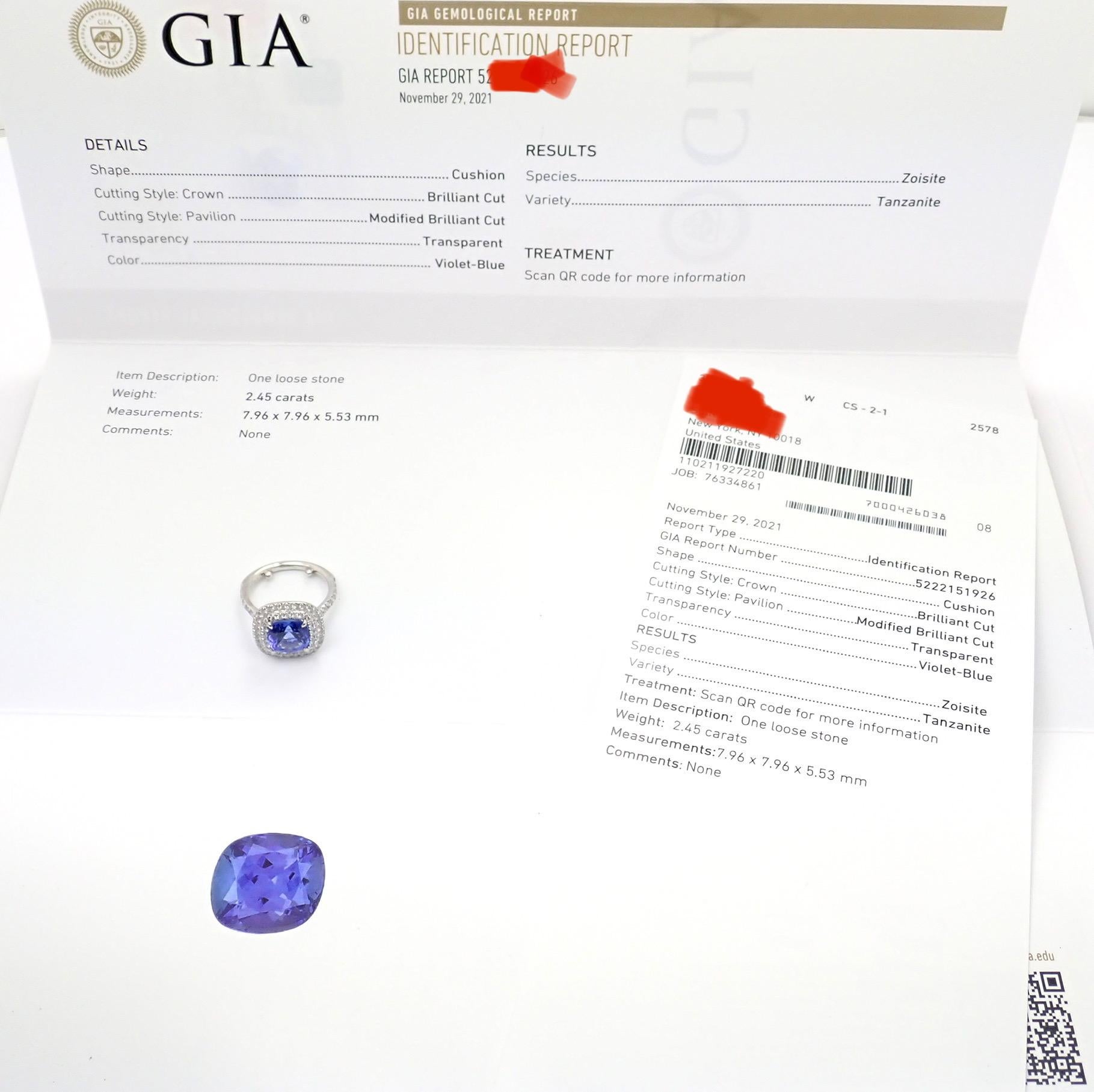 Tiffany and Co Diamond Tanzanite Platinum Soleste Ring at 1stDibs ...