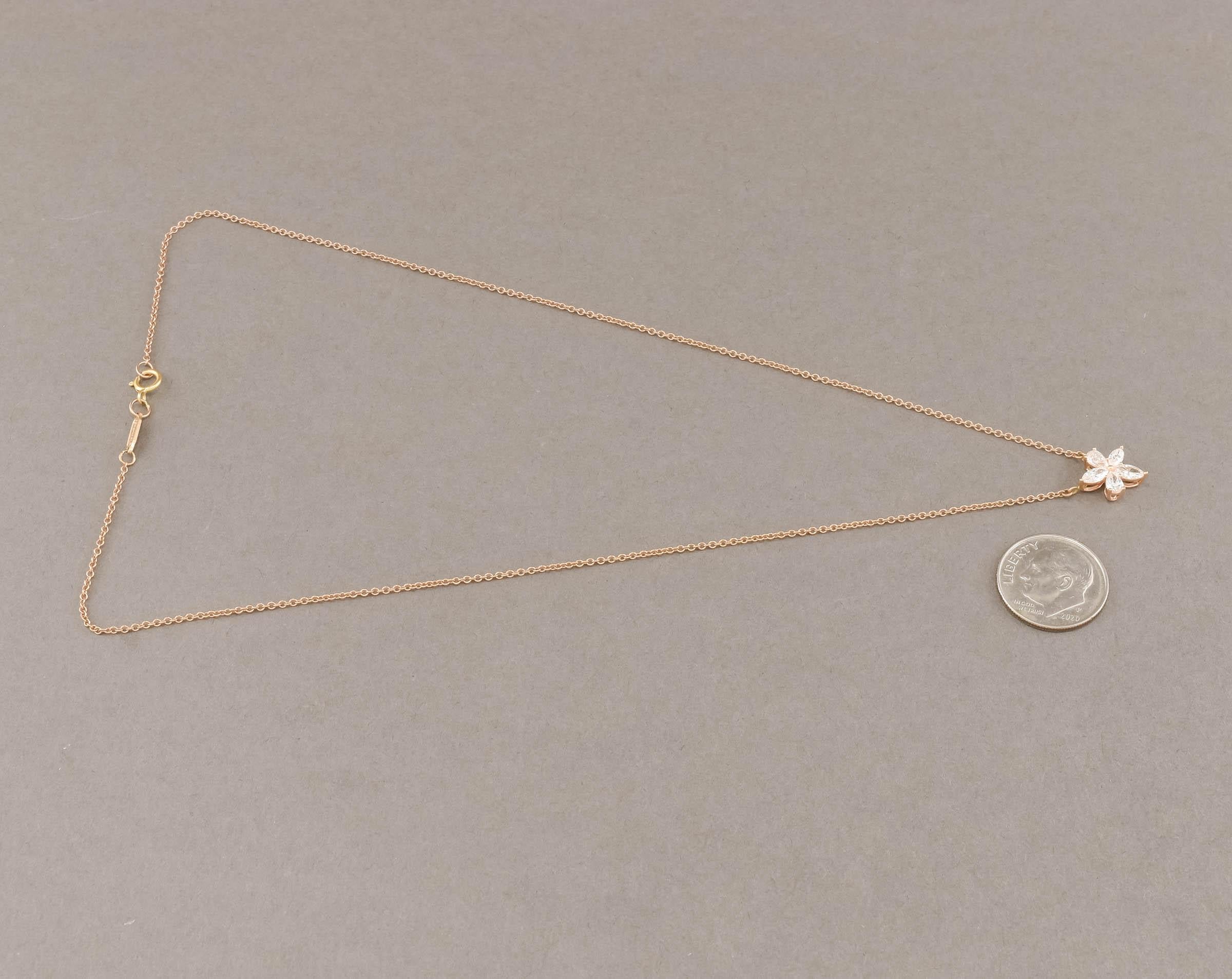 Tiffany and Co. Diamond Victoria Necklace, Mixed Cluster Flower in 18K ...