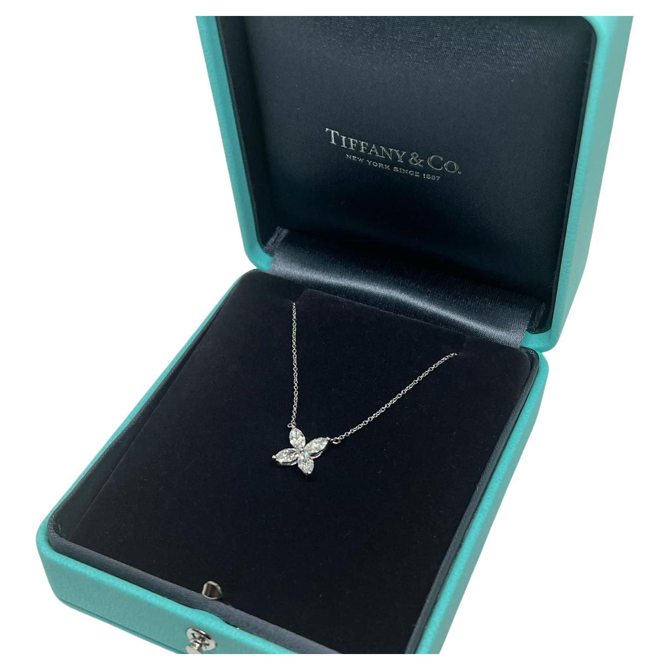Tiffany and Co Diamond Victoria Pendant Necklace For Sale at 1stDibs